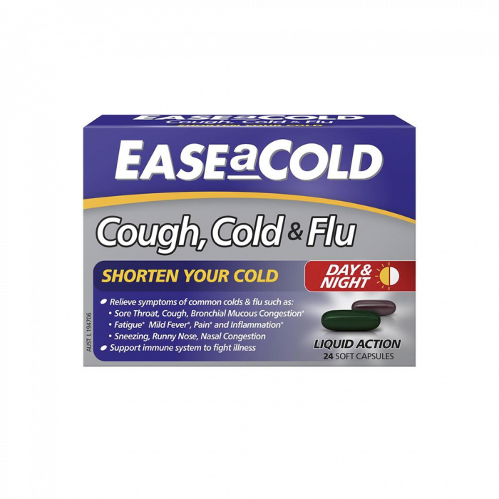 EASE A COLD COUGH, COLD & FLU 24'S